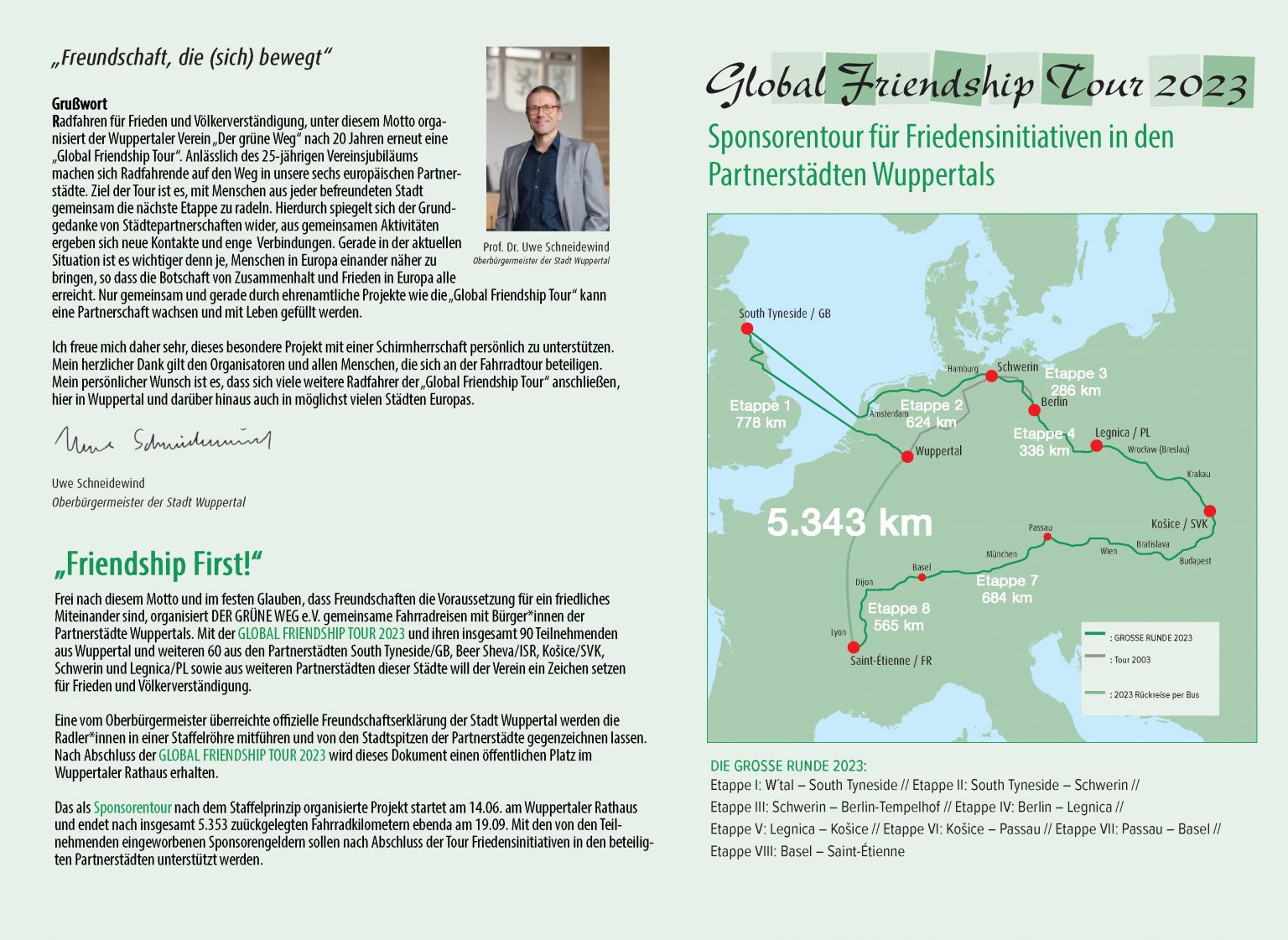 Global Friendship Tour 2023 | Der grüne Weg e.V.